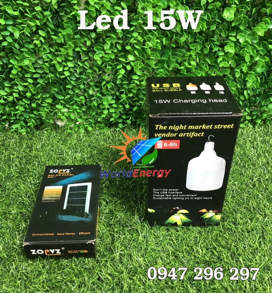 Đèn Led búp năng lượng 15W Điện Năng Lượng Mặt Trời