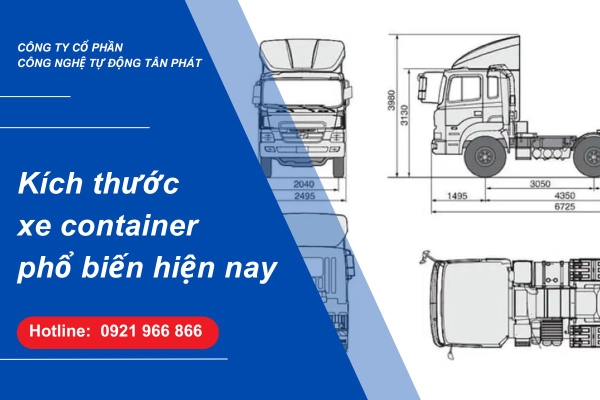 Kích Thước Xe Container Phổ Biến Hiện Nay 2026 TỰ ĐỘNG TÂN PHÁT