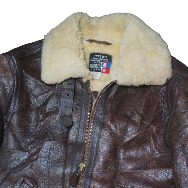 VINTAGE SCHOTT TYPE B3 NEWYORK LEATHER JACKET