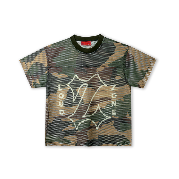 Boxy Mesh T-shirt "Phát Tài" Camo | CLOWNZⓇ STREETWEAR