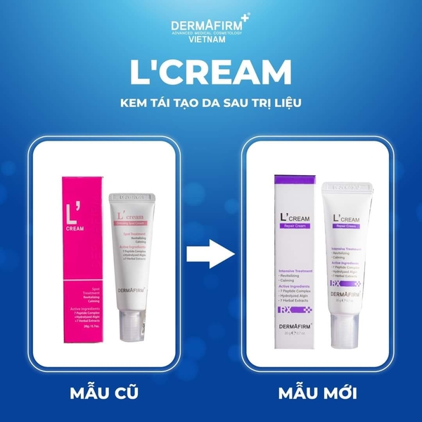 DERMAFIRM L'CREAM / KEM DƯỠNG HỖ TRỢ TÁI TẠO DA SAU TRỊ LIỆU