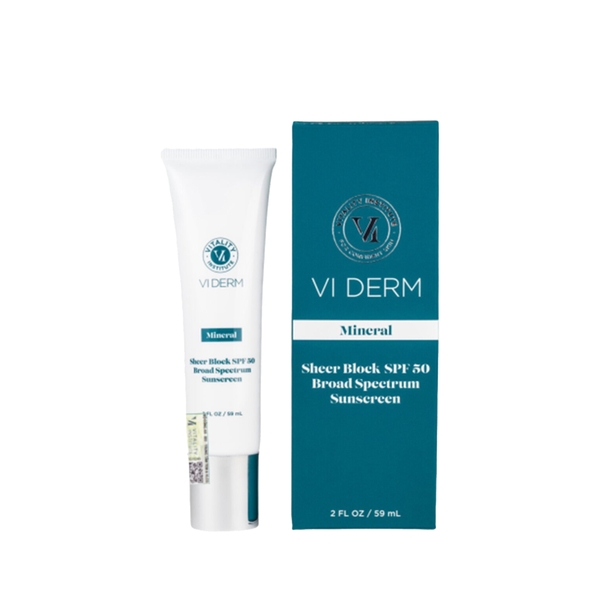 VI DERM MINERAL SHEER BLOCK SPF 50: Kem Chống Nắng Phổ Rộng Dịu Nhẹ ...