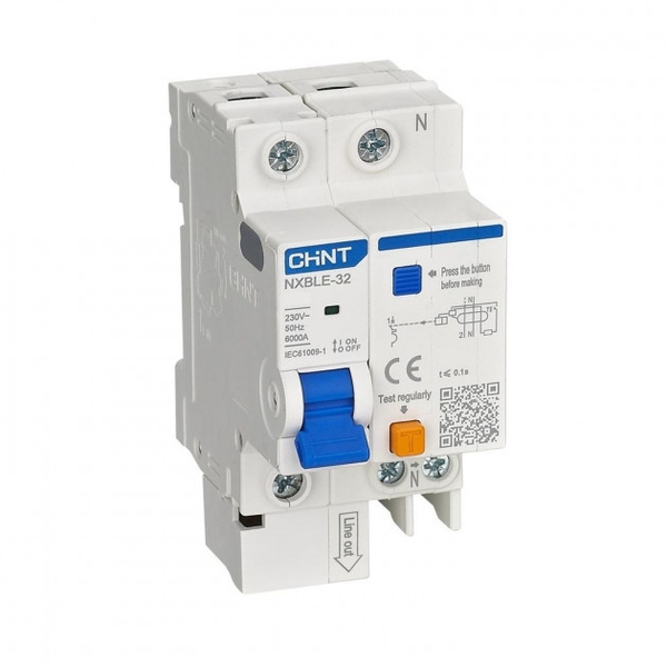 RCBO Chint NXBLE-32 1P+N C20 30mA 6kA - 819393