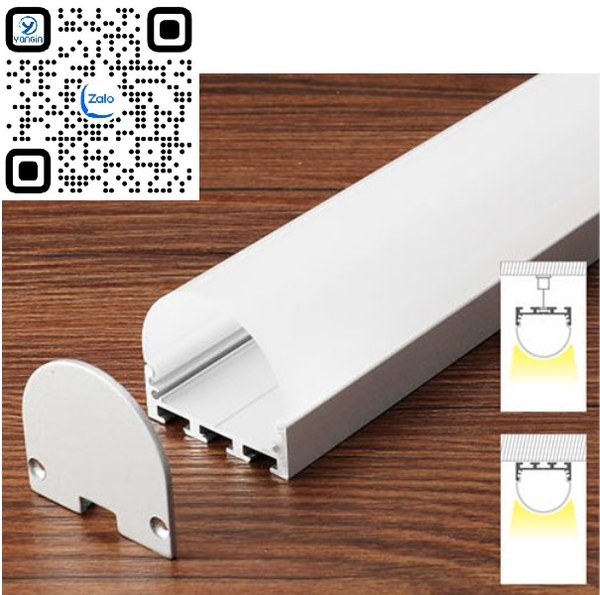 Thanh nhôm định hình led bán nguyệt YG-4542 OVAL