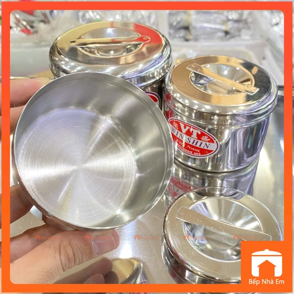 Hủ Inox 304 Đa Năng Nhiều Size - Hàng Nhập Khẩu | Bếp Nhà Em
