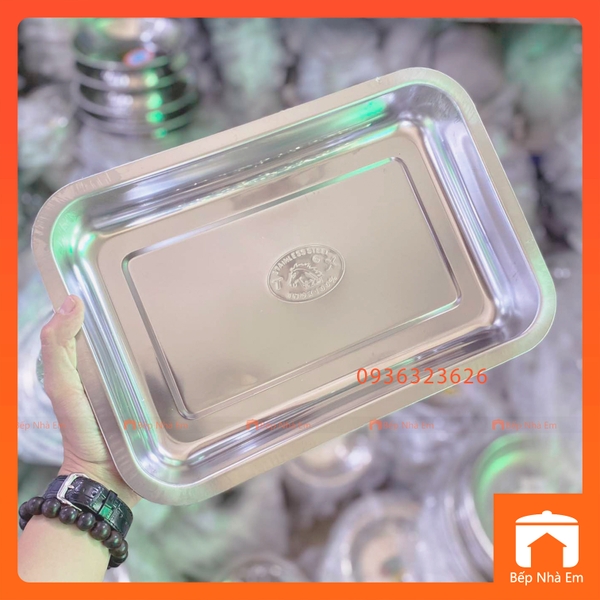 Khay Sâu Inox Không Gỉ Nhiều Size - Hàng Nhập Khẩu Phổ Thông | Bếp Nhà Em