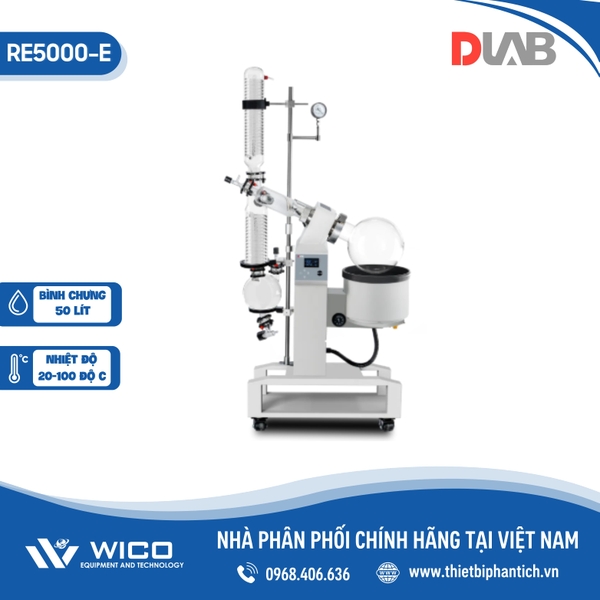 Máy Cô Quay Chân Không Dlab RE5000-E | Bình 50 Lít | Thiết Bị Phân Tích™