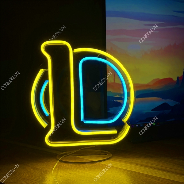 Đèn Để Bàn Led Neon League Of Legends LOGO LOL [Kích thước 25x22cm]