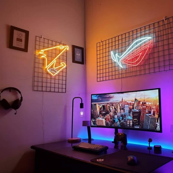 Đèn Led Neon Trang Trí Game Room Logo Aorus, Asus