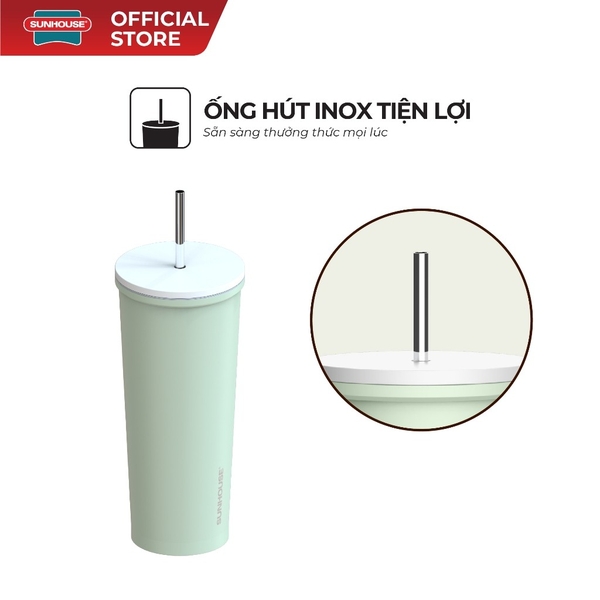 Ly Giữ Nhiệt Lightly 650ml Sunhouse KS-TU650LG, Inox 304, Hàng Chính ...