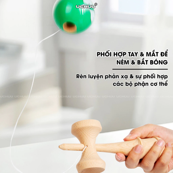 Đồ Chơi Kendama UCHUU Trò Chơi Bóng Gỗ Truyền Thống Nhật Bản Giải Trí ...