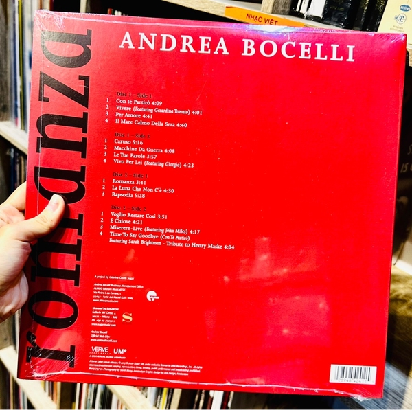 vinyl ANDREA BOCELLI - ROMANZA (TRANSLUCENT RED VINYL/2LP)