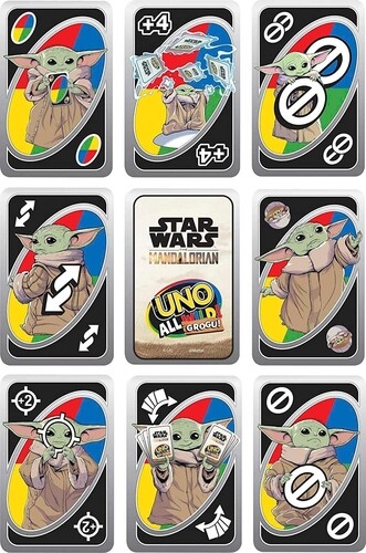 Mattel Games - UNO - The Mandalorian All Wild Grogu (Card Game, Table ...