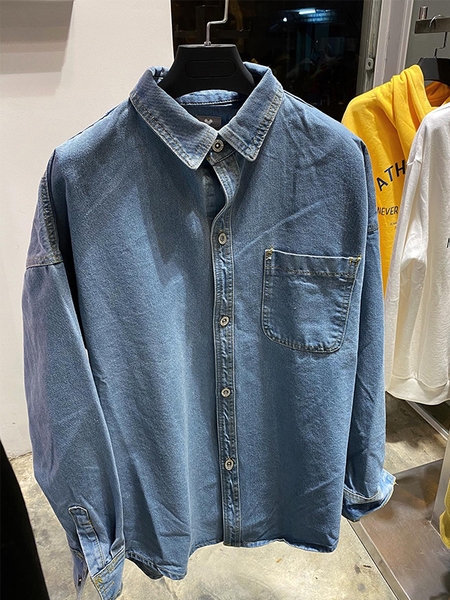 Denim Basic Shirts Chuột Trắng