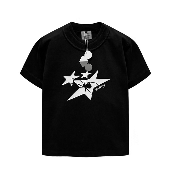 SPIDER BABY/BOXY TEE (đen) Chuột Trắng