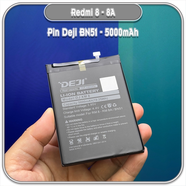 Thay pin cho Redmi 8 - 8A, Deji BN51 5000mAh