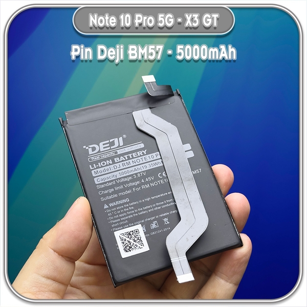 Thay pin Redmi Note 10 Pro 5G - Poco X3 GT , Deji BM57 5000mAh