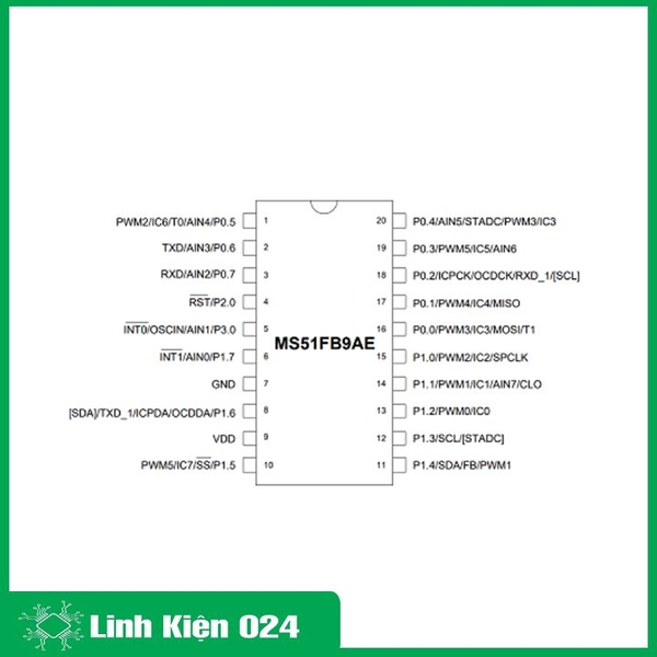 IC Nuvoton MS51FB9AE (k9f17)