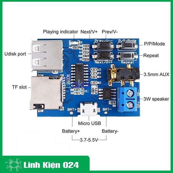 Module Giải Mã MP3+TF GM4563 (k5a8)