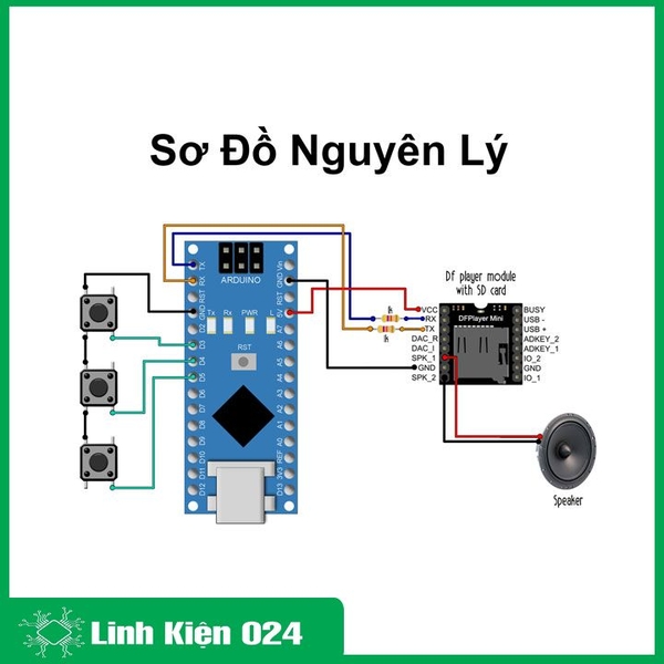 Module MP3 Mini Player FOR-ARDUINO DFPLAYER (K5I8-1)