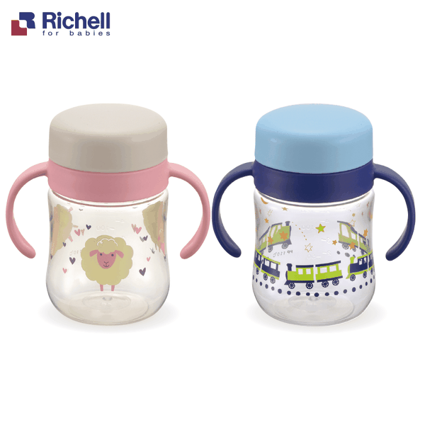 Bình nước Richell Mugood xoay được 360 độ tiện lợi