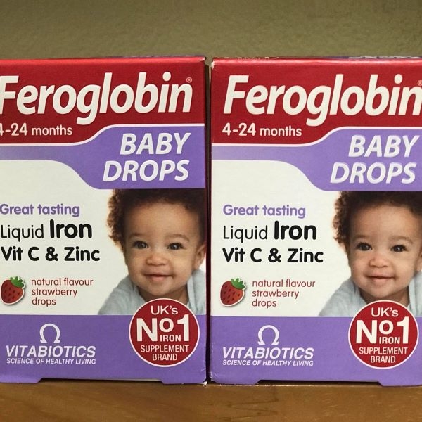 Feroglobin Baby Drops Liquid Iron - Sắt, Kẽm, vitamin C 4M-24M