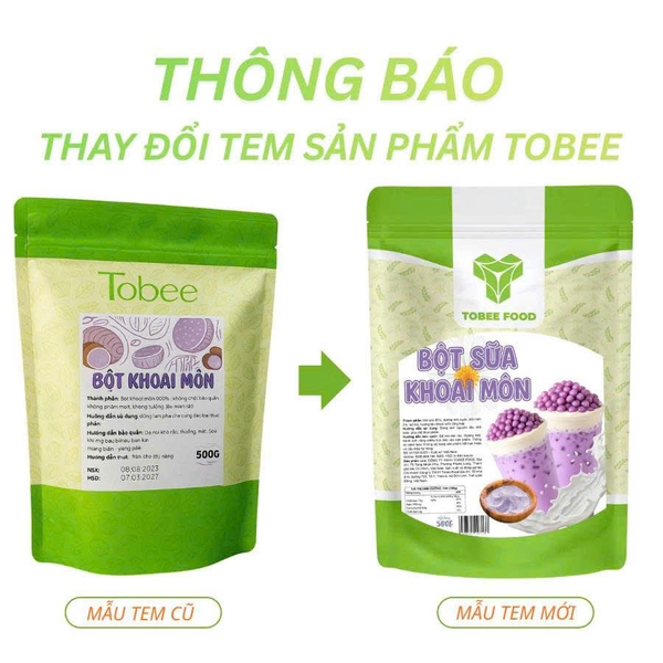 TOBEE FOOD - THÔNG BÁO THAY ĐỔI TEM & BAO BÌ SẢN PHẨM MỚI
