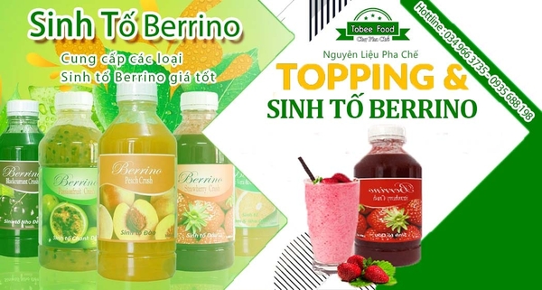 Sinh tố Berrino pha trà trái cây tiện lợi