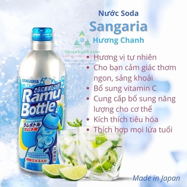 Nước Soda Sangaria Nhật Bản 500ml | Hương Vị Độc Đáo Vị Nho & Dưa Lưới ...