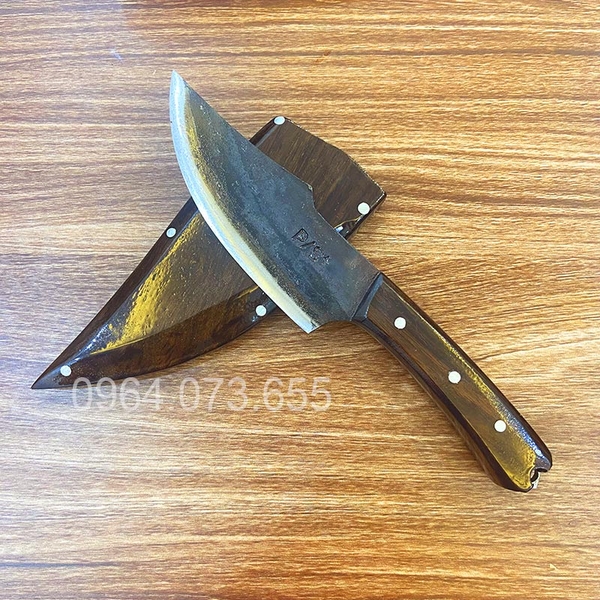 Dao mèo mini 12cm thép nhíp M44 vỏ gỗ Mun - Dao Mèo | DAO PHÚC SEN CAO CẤP