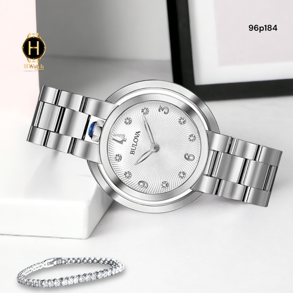 Đồng Hồ Nữ Bulova Quartz 96P184 Rubaiyat Diamond Sapphire