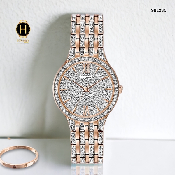 Đồng Hồ Nữ Bulova Quartz Phantom Rose Gold 98L235