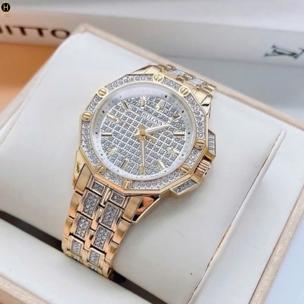 Đồng Hồ Nữ Bulova Quartz Octava Crystal 98L302