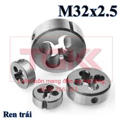 Bàn ren trái ren mịn M32x2.5mm Siêu thị ốc vít