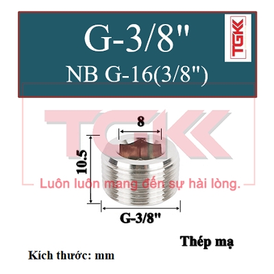 Bu lông bịt mạ G-16(3/8") Siêu thị ốc vít