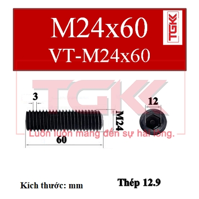 Vít trí đen M24x60 Siêu thị ốc vít