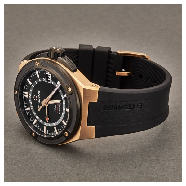 ĐÔNG HỒ ETERN AKONTIKI GMT AUTOMATIC BLACK DIAL MEN'S WATCH 7740.63.41.1289