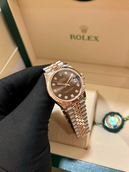 ĐỒNG HỒ NỮ ROLEX JUSTDATE 278271 CHOCO DIAMOND SIZE 31 NEW 2024 DEAL ORDER