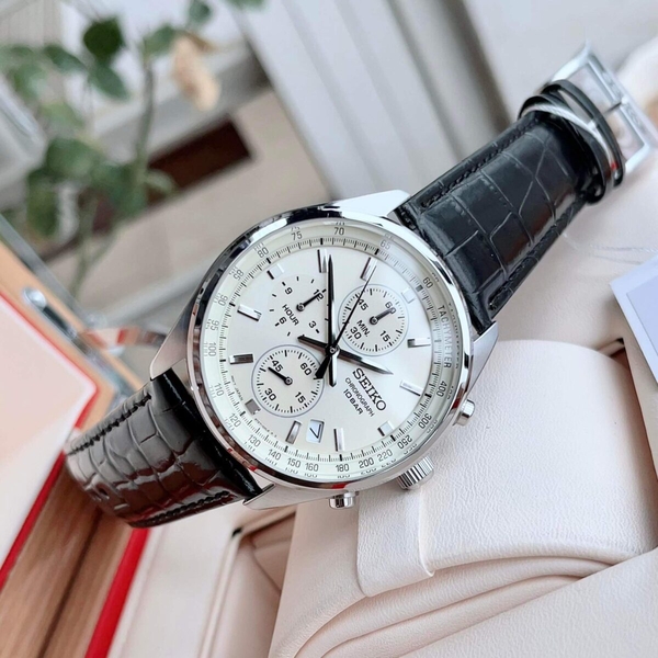 ĐỒNG HỒ NAM SEIKO CHRONOGRAPH QUARTZ CHAMPAGNE DIAL MEN WATCH SSB383