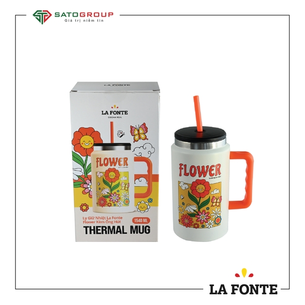 Ly Giữ Nhiệt La Fonte Flower Kèm Ống Hút-1540 ml-014786