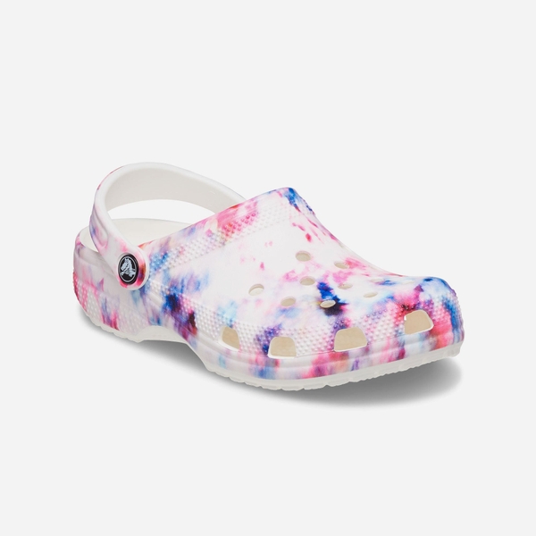 DÉP CHÍNH HÃNG - Sục Crocs Classic Clog Tie Dye Graphic Pink - 205453-6TS