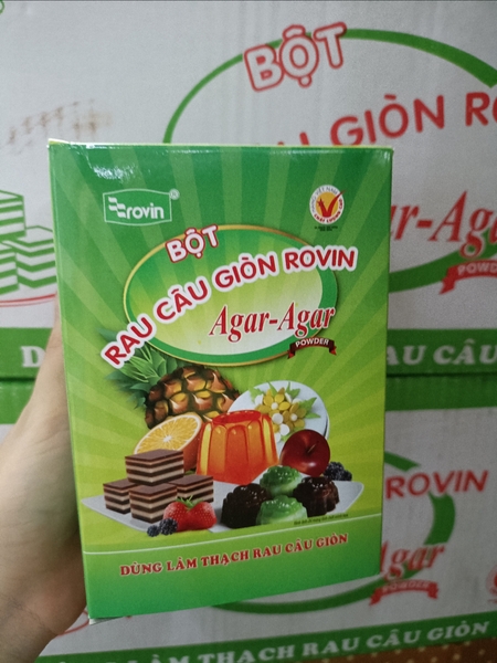 Bột rau câu giòn Agar Rovin Hoàng Yến gói 25G