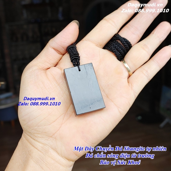 MẶT DÂY CHUYỀN ĐÁ SHUNGITE - ĐÁ CHẮN SÓNG ĐIỆN TỪ TRƯỜNG | ĐÁ QUÝ MUDI