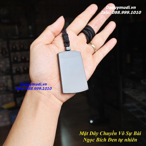 MẶT DÂY CHUYỀN VÔ SỰ BÀI NGỌC MÀU ĐEN CHO NAM | ĐÁ QUÝ MUDI