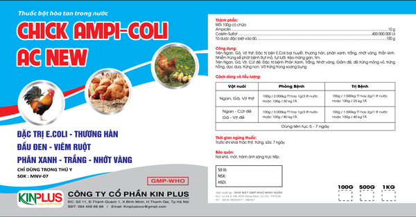 Sản phẩm: KINPLUS - CHICK AMPI - COLI AC NEW Kinplus Group