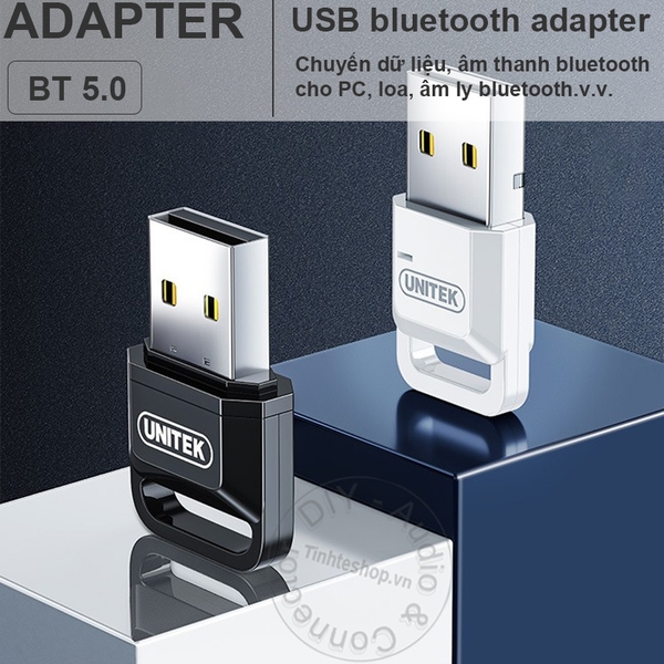 USB bluetooth 5.0 cho máy tính Unitek B101A - USB bluetooth dongle 5.0 ...