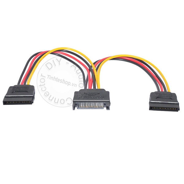 Cáp chia nguồn SATA 1 ra 2 cho HDD SSD DVD-R - SATA power cable 1 to 2 ...