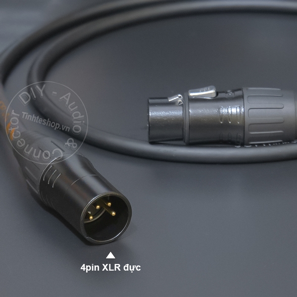 Cáp XLR 4pin đực sang cái - DIY 4pin XLR male to female signal cable ...
