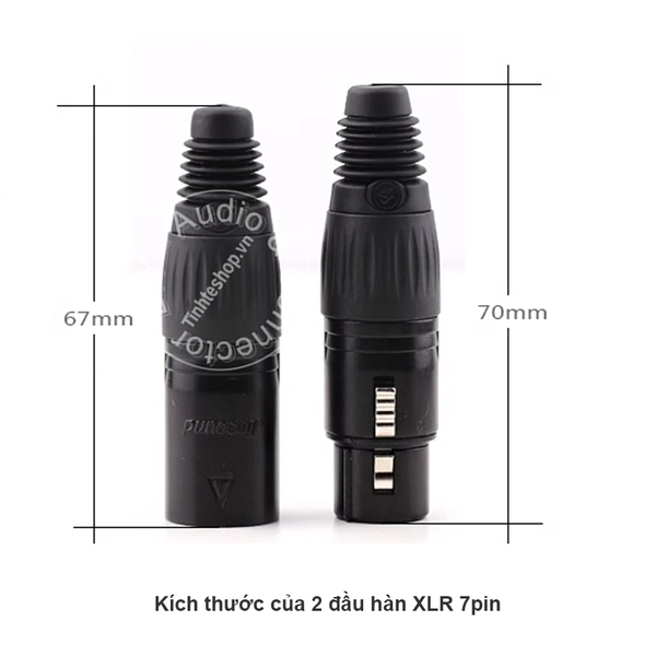 Jack canon 7pin đực cái - 7 pin XLR soldering tip | Tinh Tế Shop