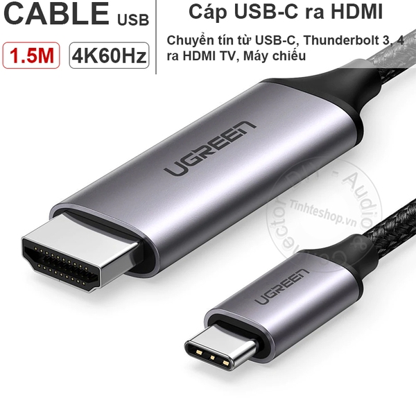 USB type C ra HDMI 4K 1.5 mét Ugreen MM142 50570 - USB-C to HDMI cable ...